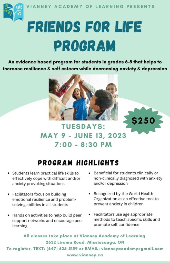 FRIENDS FOR LIFE PROGRAM – Vianney Academy